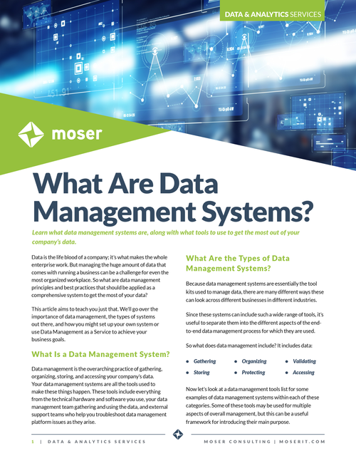 Data Management Systems — Moser Consulting