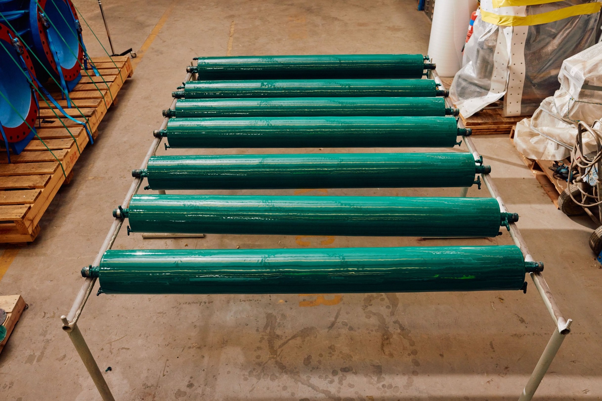 Conveyor rollers coated with MetaLine — IND