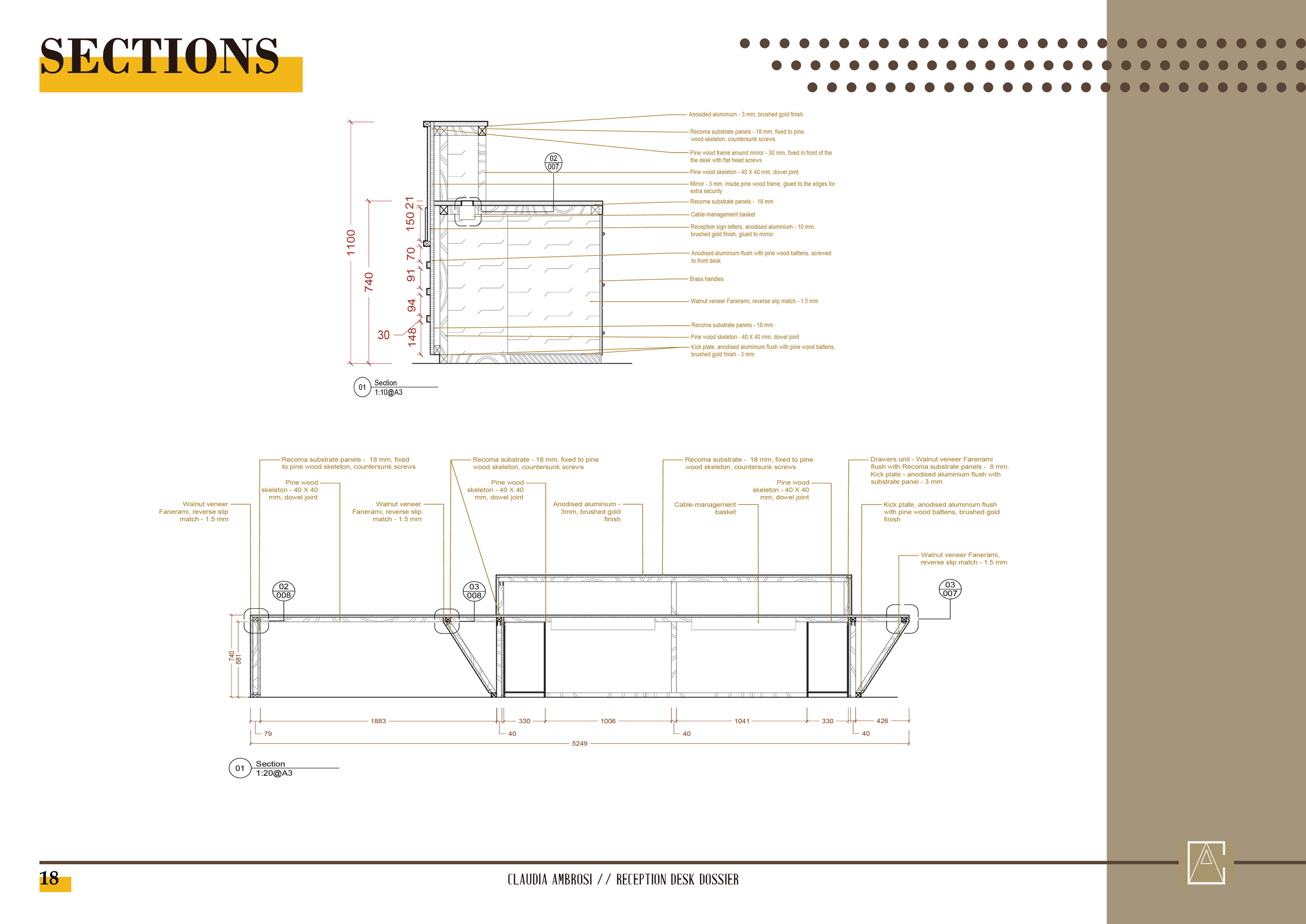 Reception Counter Detail Drawings