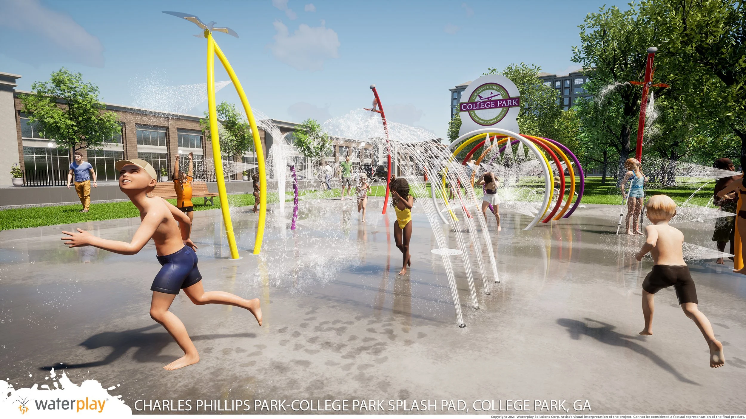 Charles Phillips Park Splash Pad — College Park Recreation and Cultural Arts