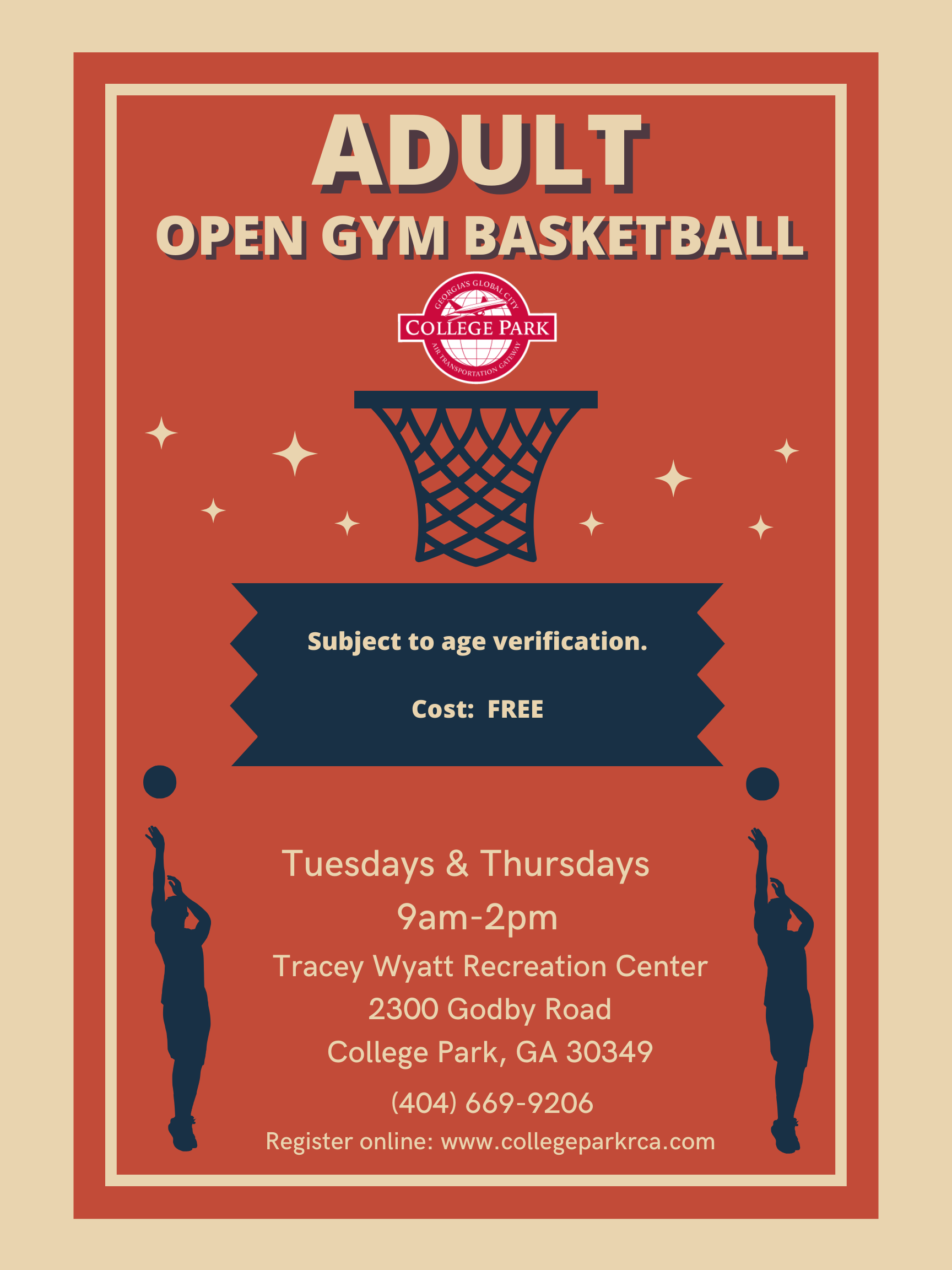Adult/Senior Basketball — College Park Recreation and Cultural Arts