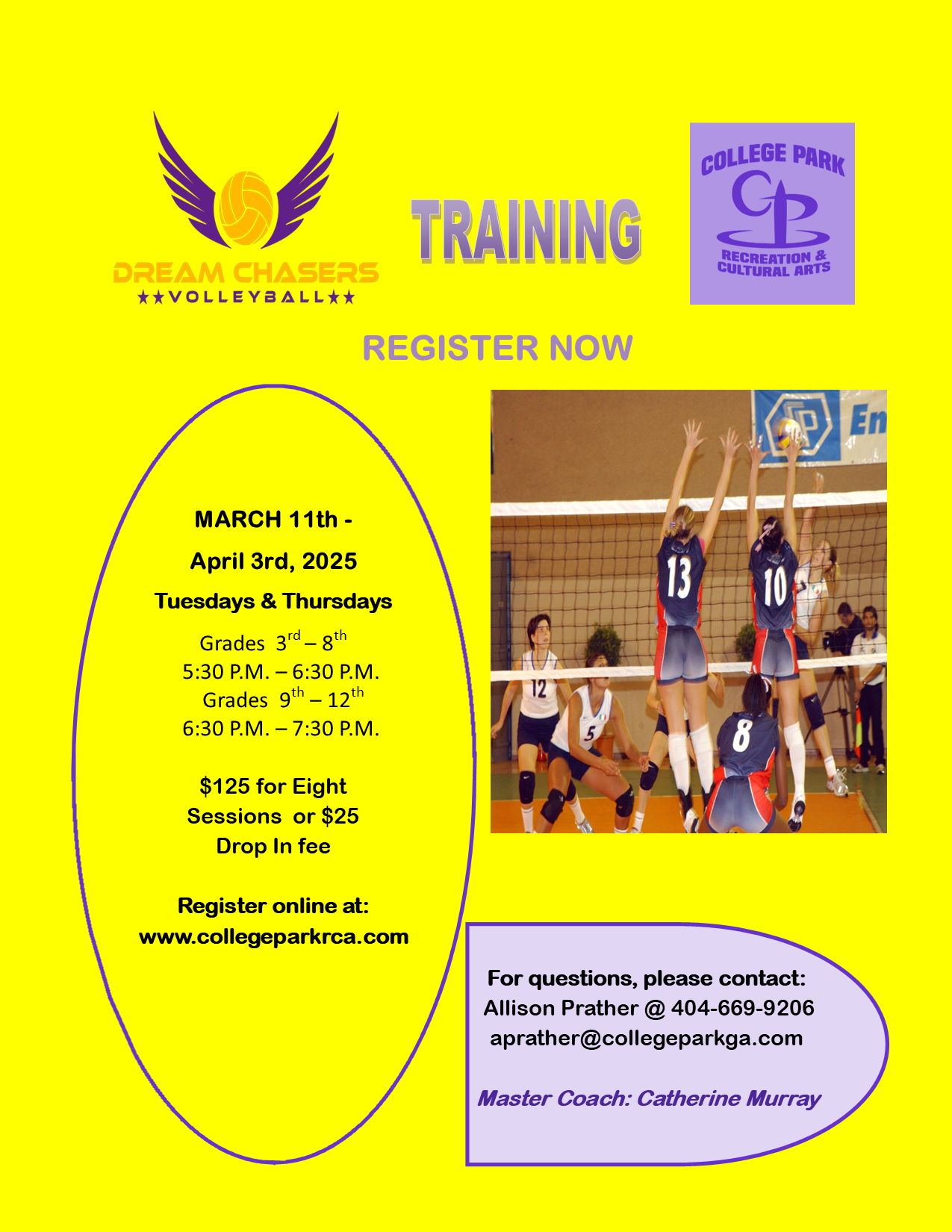 Volleyball — College Park Recreation and Cultural Arts