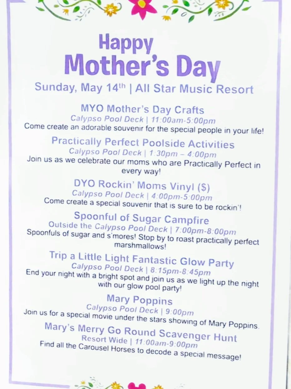 Mother's Day Activities at Disney's All-Star Music Resort — Magical ...