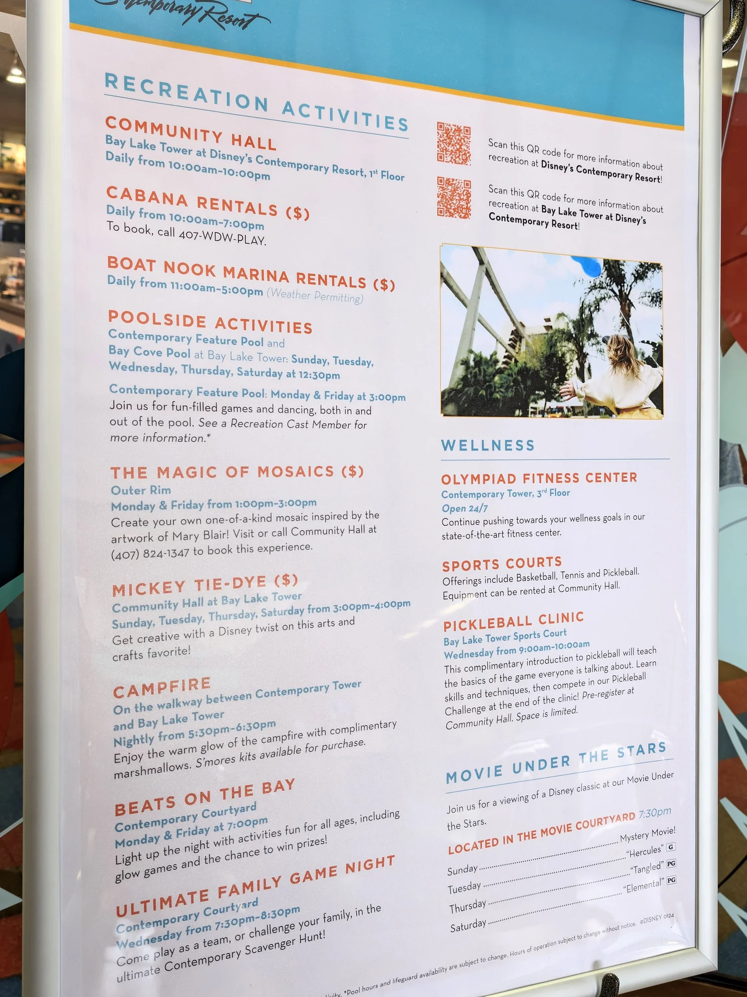 Disney's Contemporary Resort Recreation Activities — Magical Resort Guide