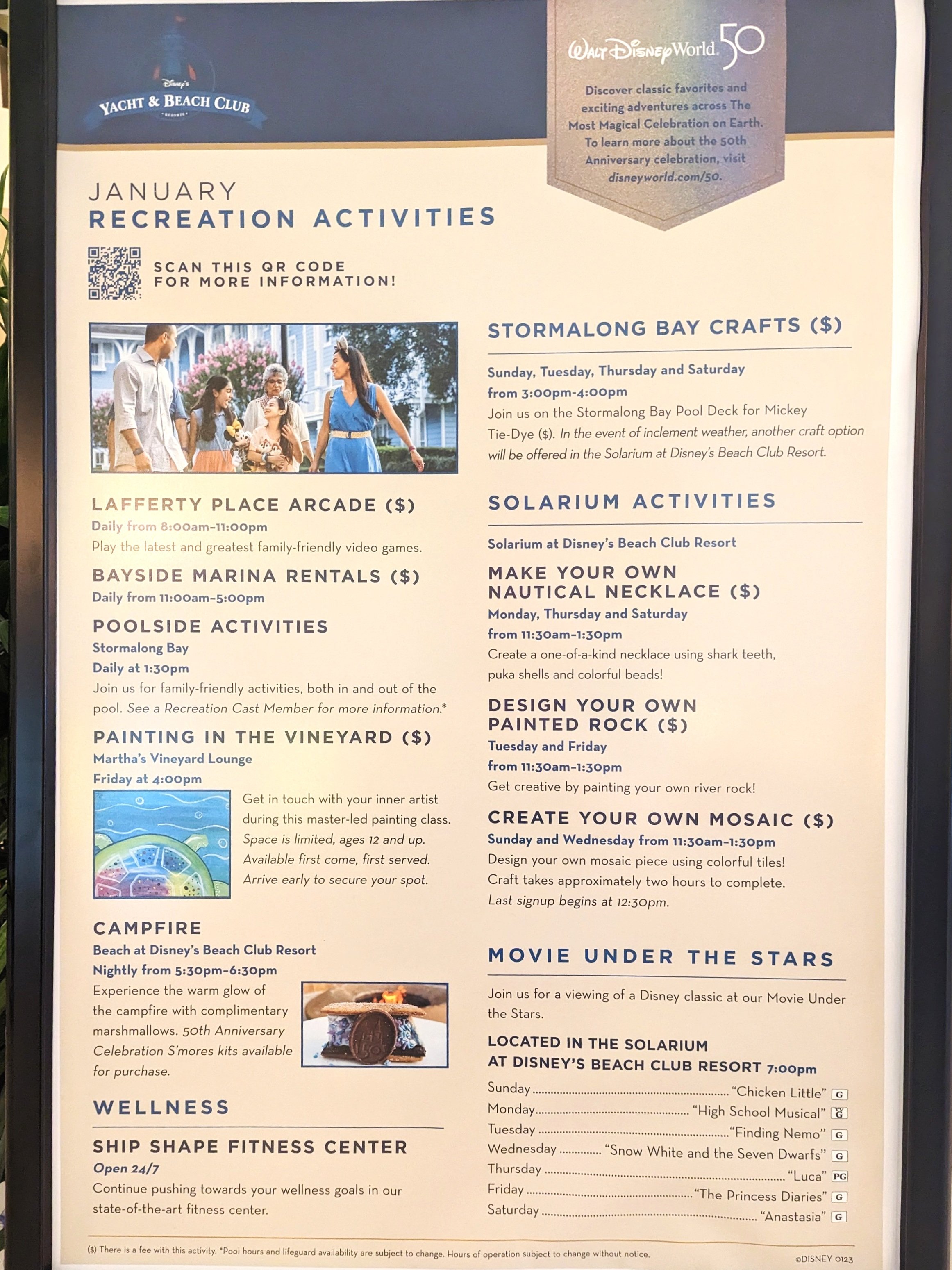 Disney's Yacht & Beach Club Resort Activity Calendar Archive — Magical ...