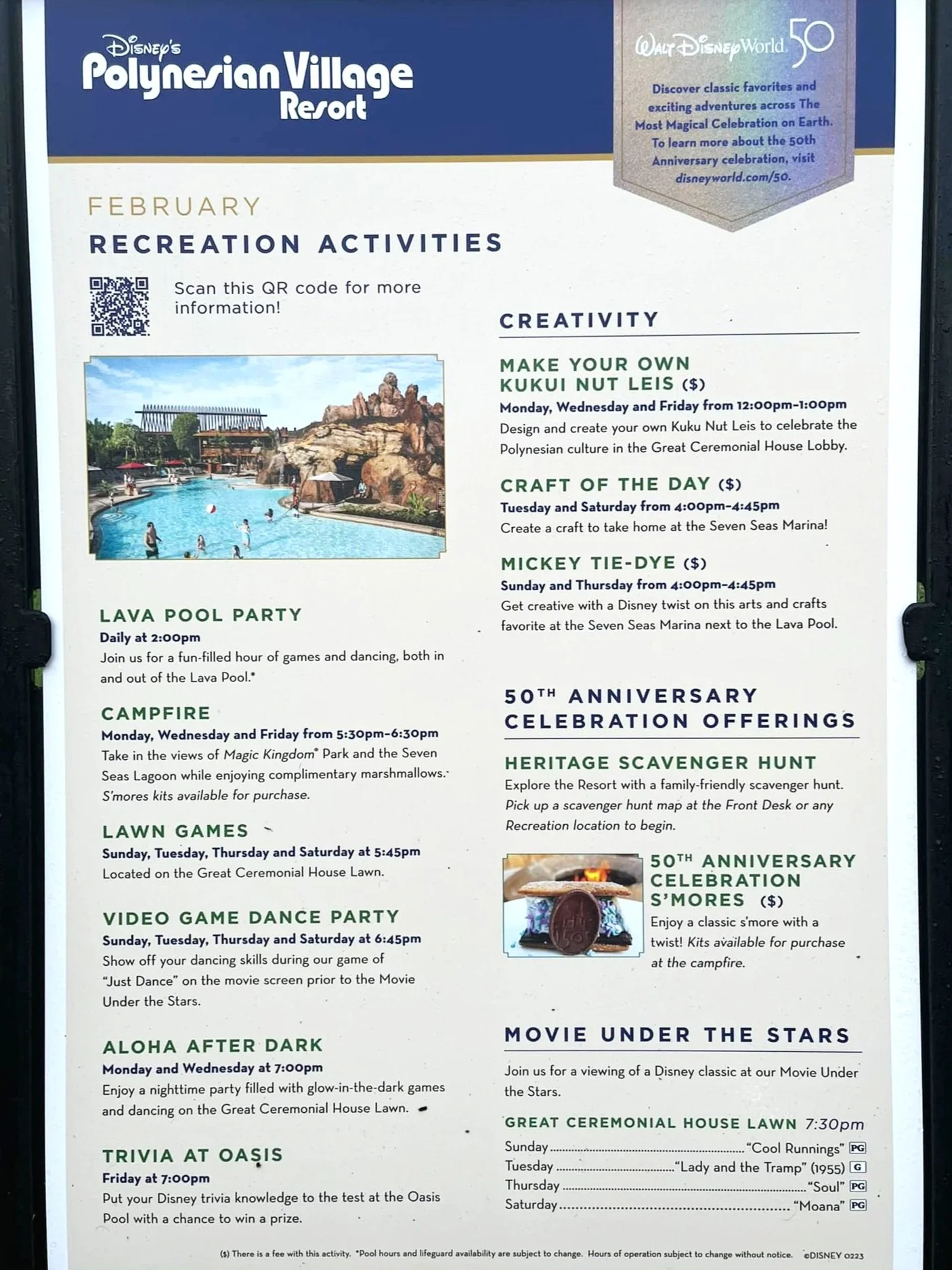 Disney's Polynesian Village Activity Calendar Archive — Magical Resort ...