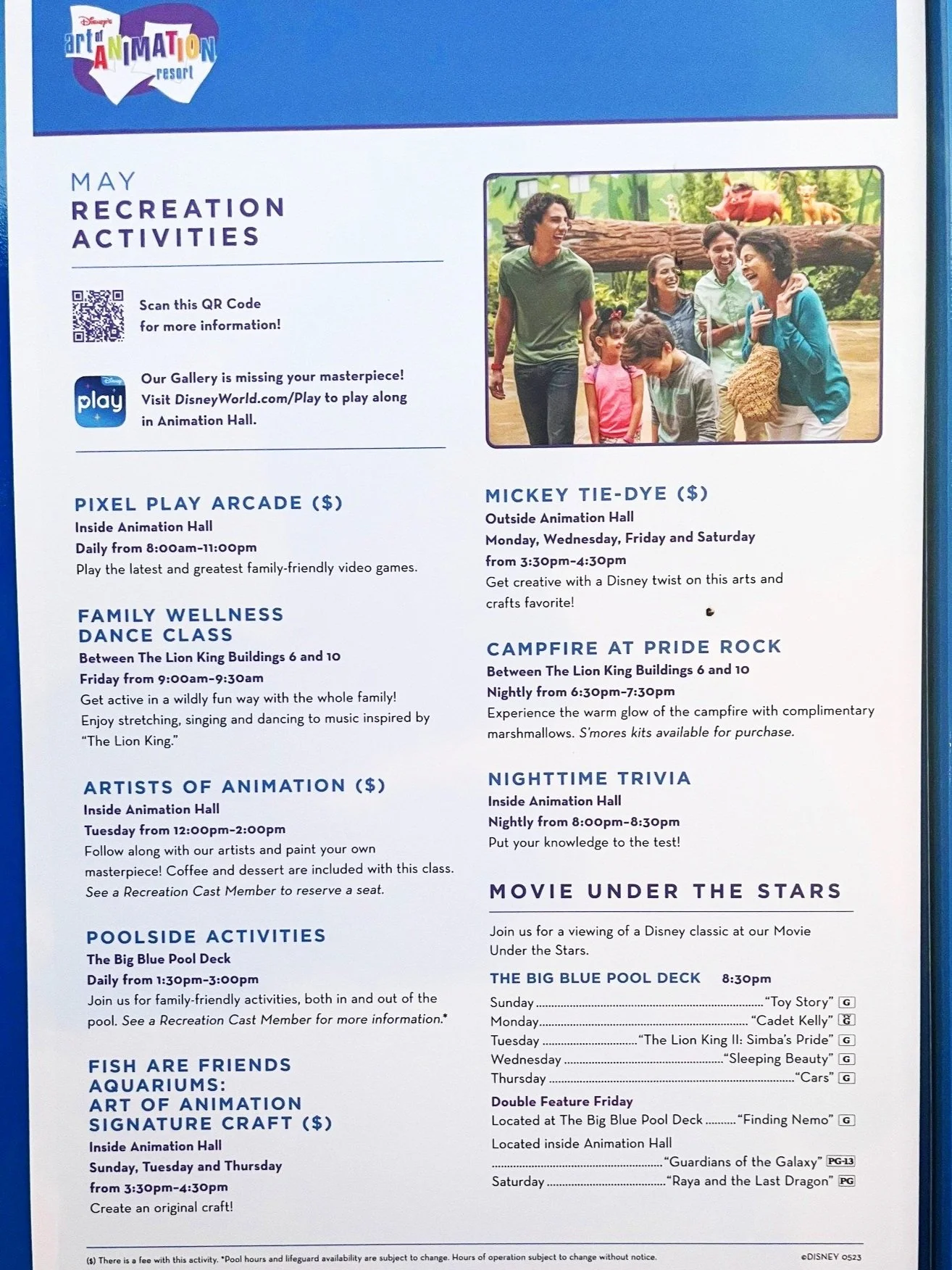 Disney's Art of Animation Resort Activity Calendar Archive — Magical ...