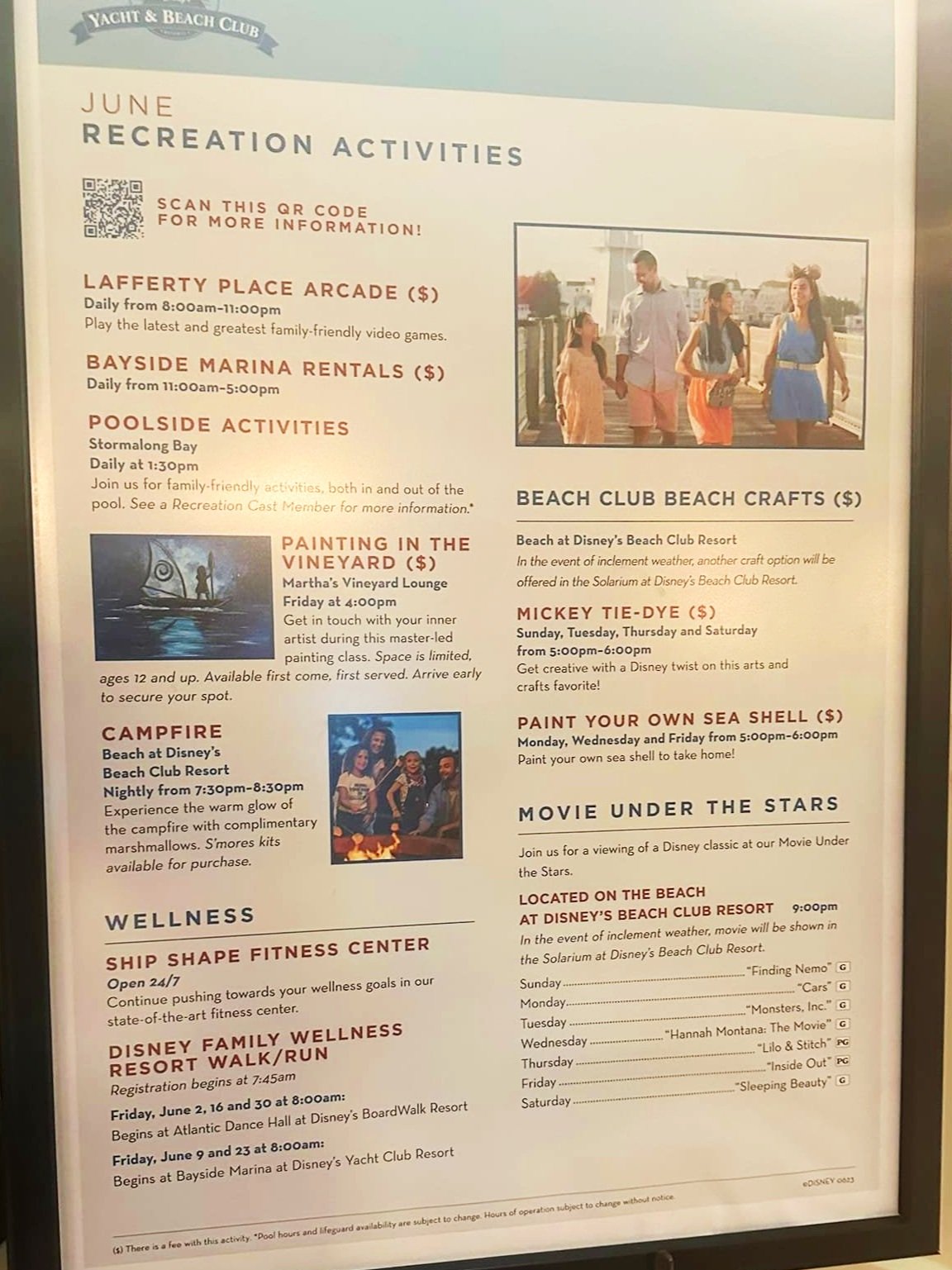 Disney's Yacht & Beach Club Resort Activity Calendar Archive — Magical ...