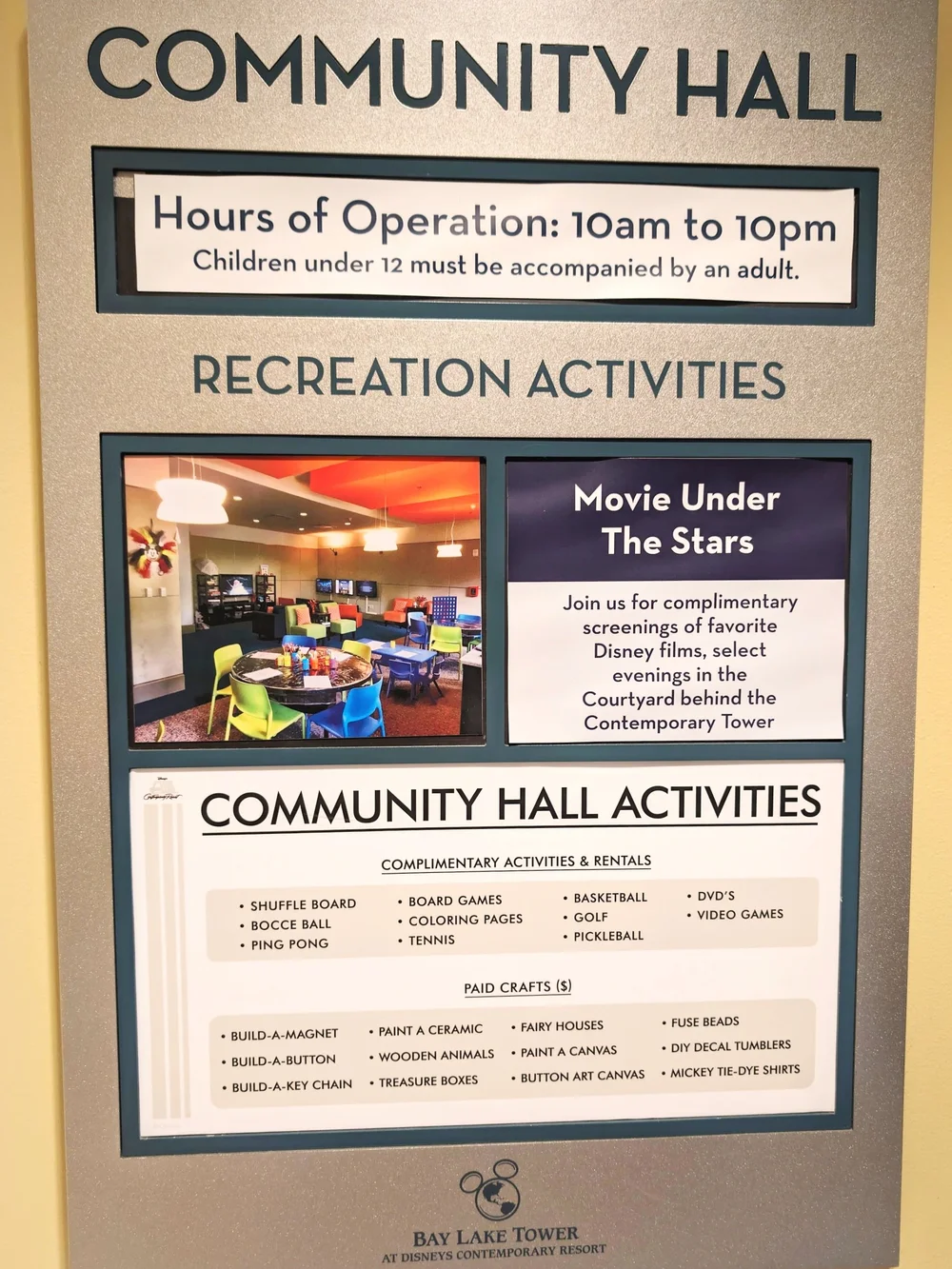 Disney's Bay Lake Tower Community Hall — Magical Resort Guide