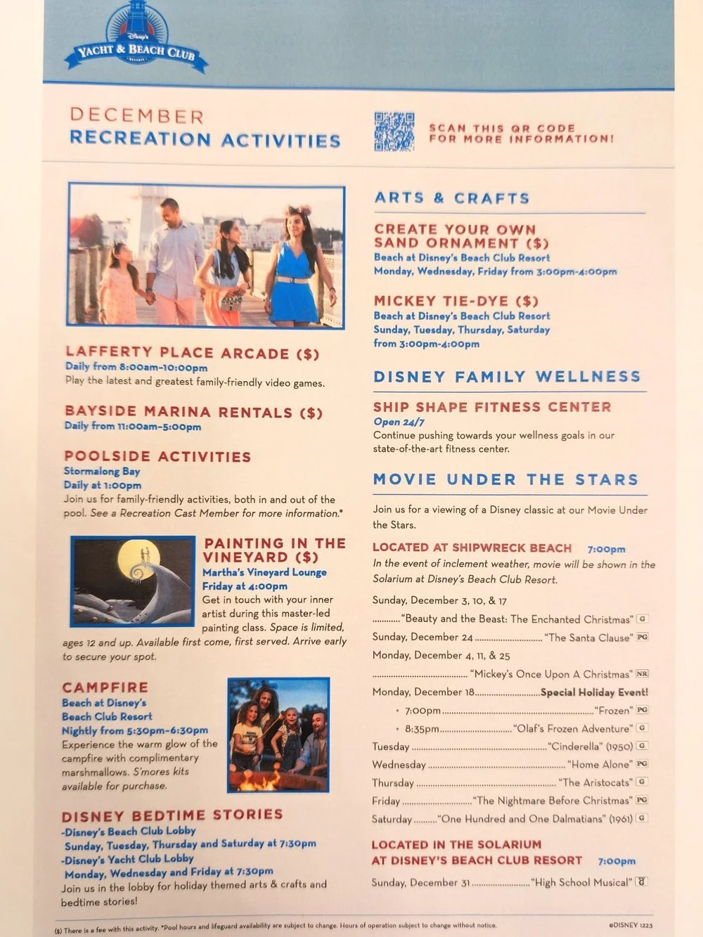 Disney's Yacht & Beach Club Resort Activity Calendar Archive — Magical ...
