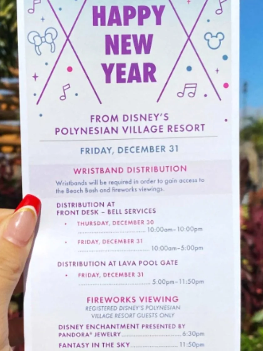 New Year's Eve Activities at Disney's Polynesian Village Resort ...