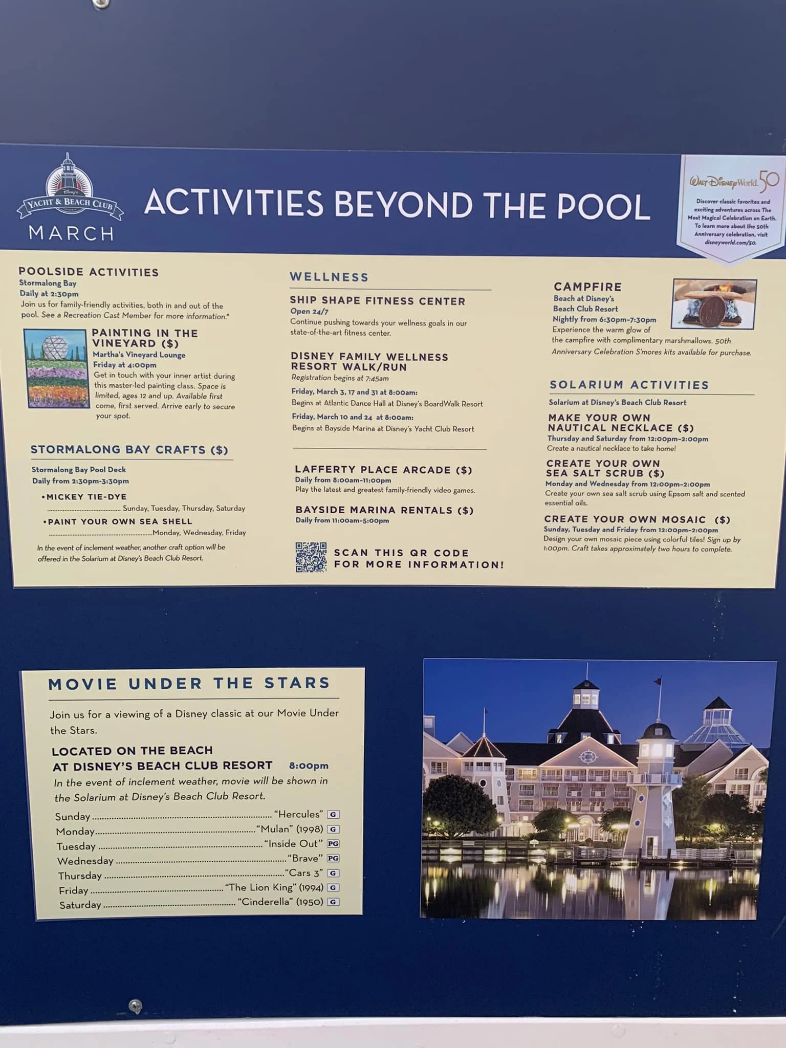Disney's Yacht & Beach Club Resort Activity Calendar Archive — Magical ...