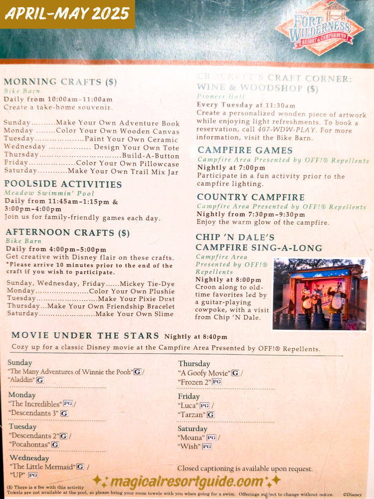 Disneys Fort Wilderness Resort Activities And Recreation — Magical