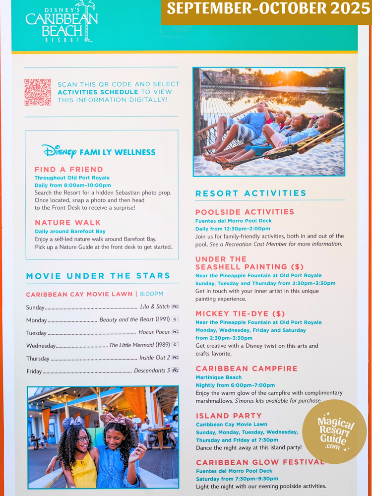 Disney's Caribbean Beach Resort Recreation Activities — Magical Resort ...