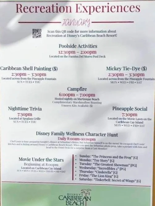 Disney's Caribbean Beach Resort Recreation Activities — Magical Resort ...