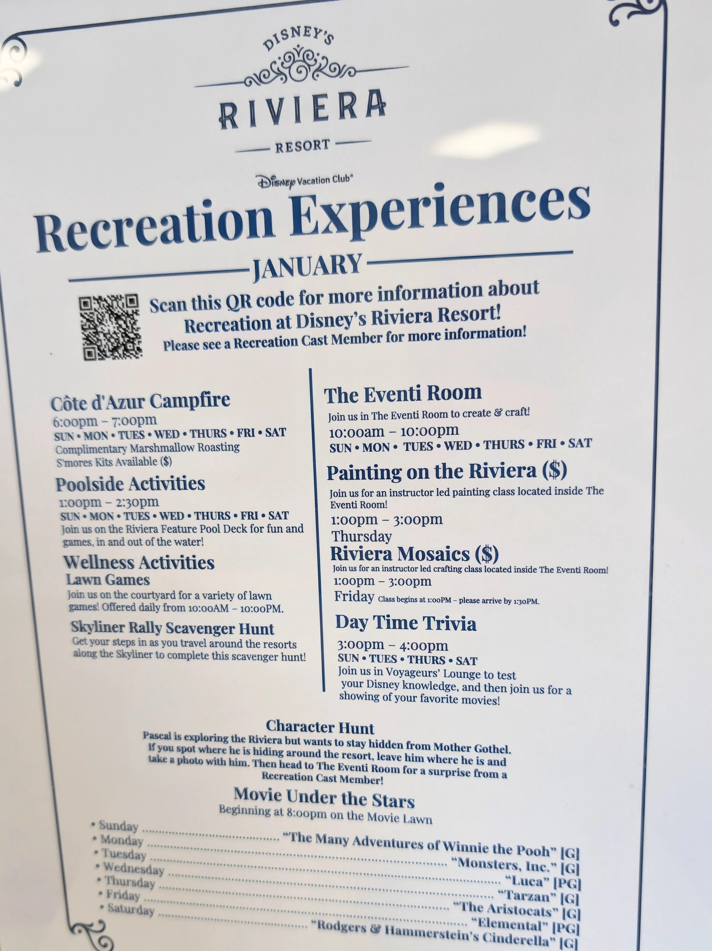 Disney's Riviera Resort Recreation Activities — Magical Resort Guide