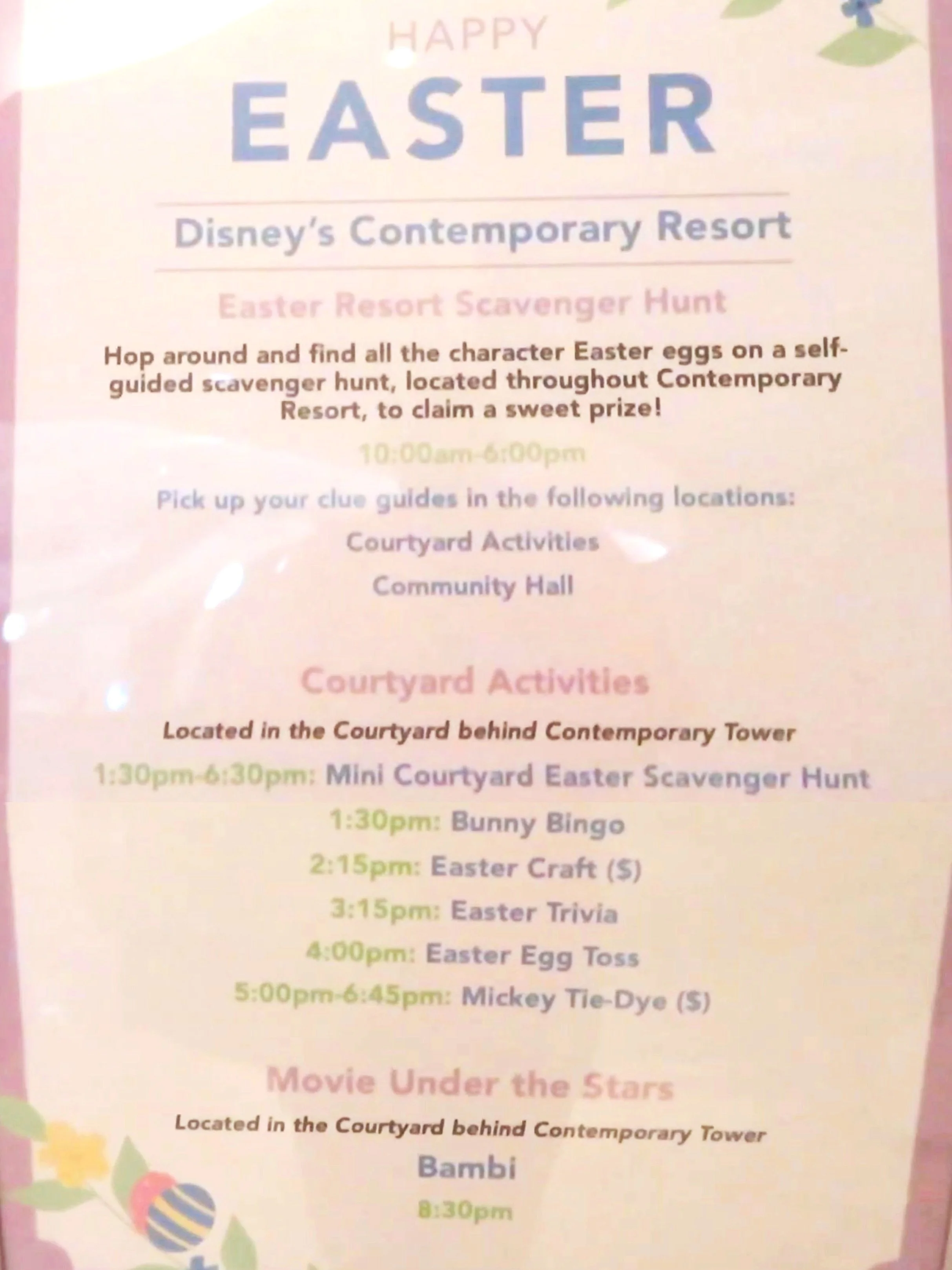 Easter Activities at Disney's Contemporary Resort — Magical Resort Guide