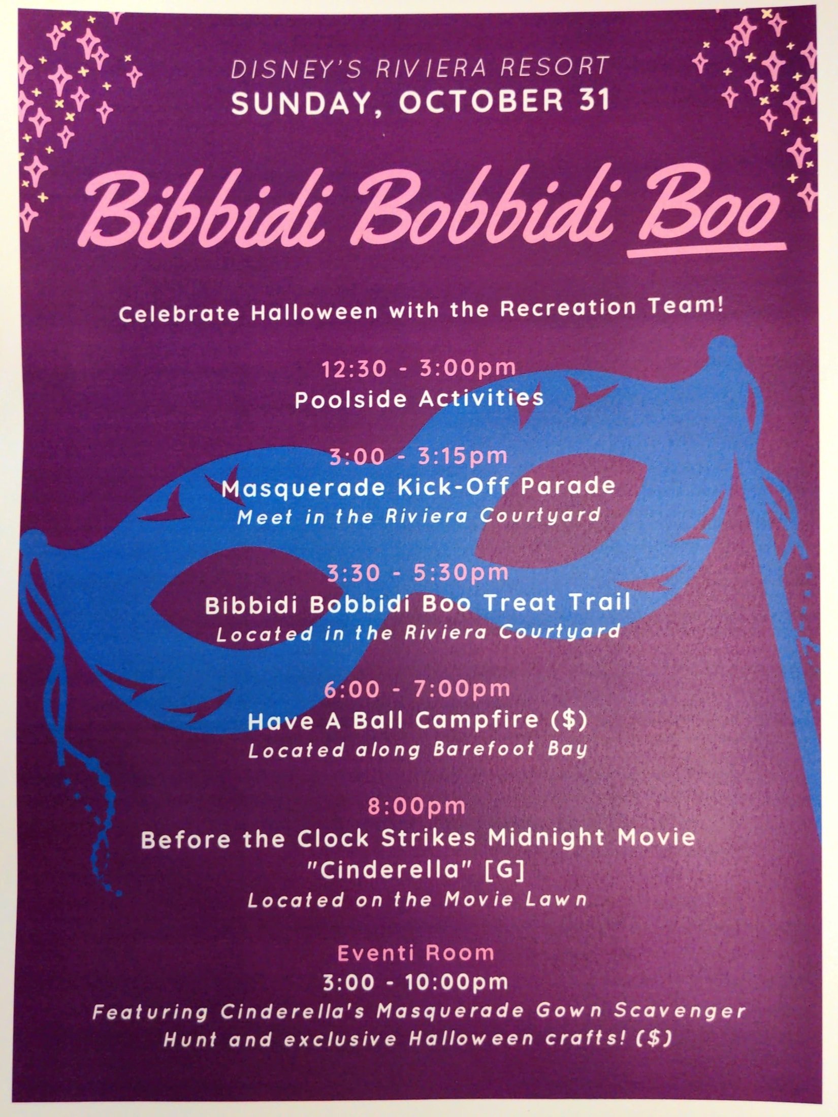 Halloween Activities at Disney's Riviera Resort — Magical Resort Guide