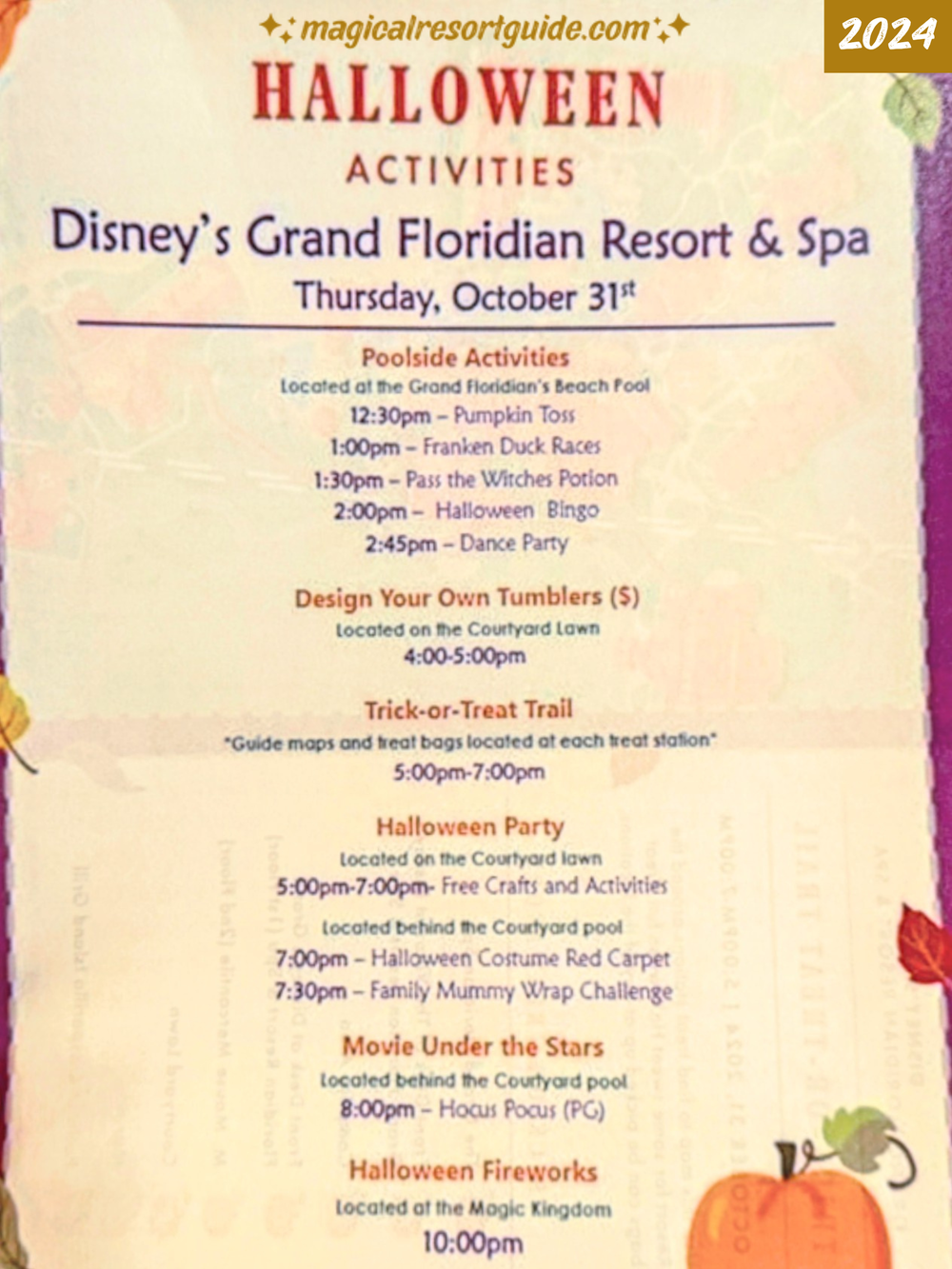 Halloween Activities at Disney's Grand Floridian Resort — Magical ...