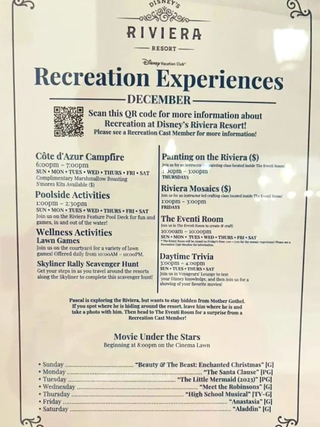 Disney's Riviera Resort Recreation Activities — Magical Resort Guide