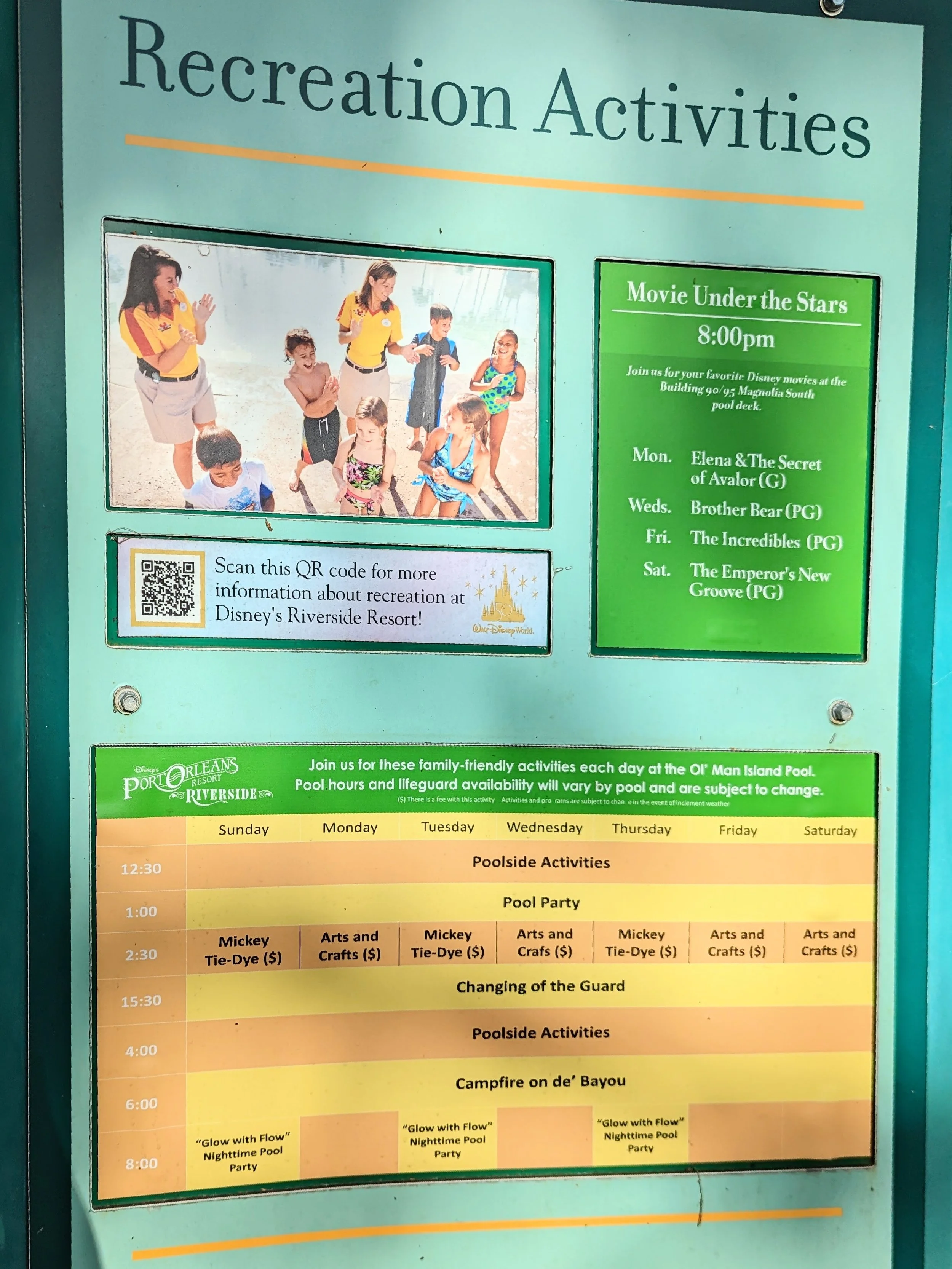 Disney Port Orleans Riverside Resort Activity Calendar Archive ...