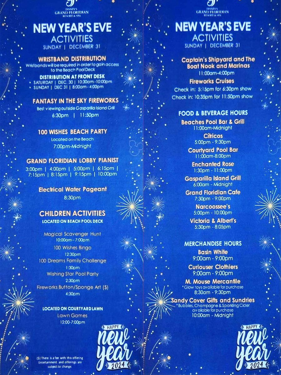 New Year's Eve Activities at Disney's Grand Floridian Resort — Magical ...