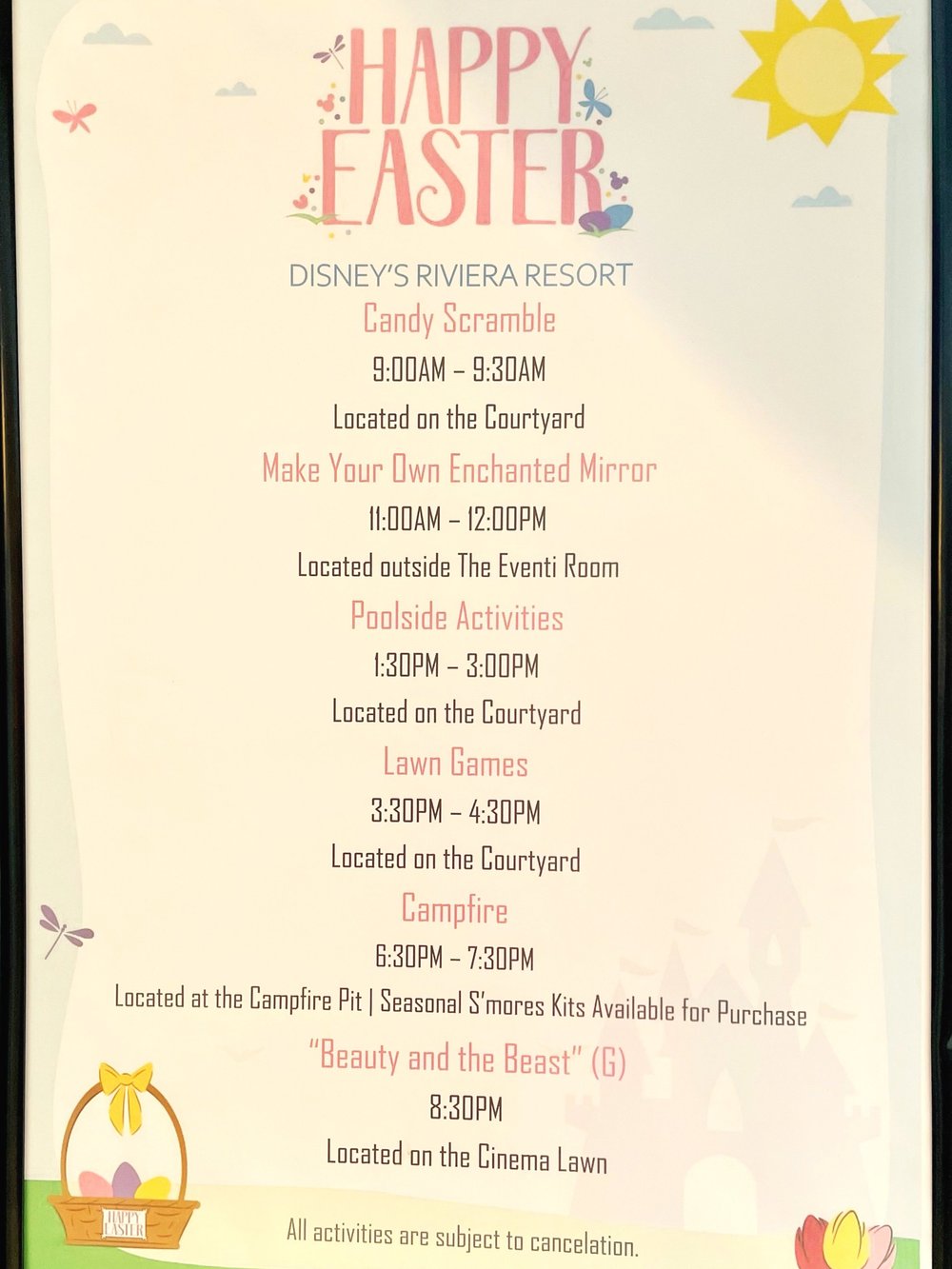 Easter Activities at Disney's Riviera Resort — Magical Resort Guide