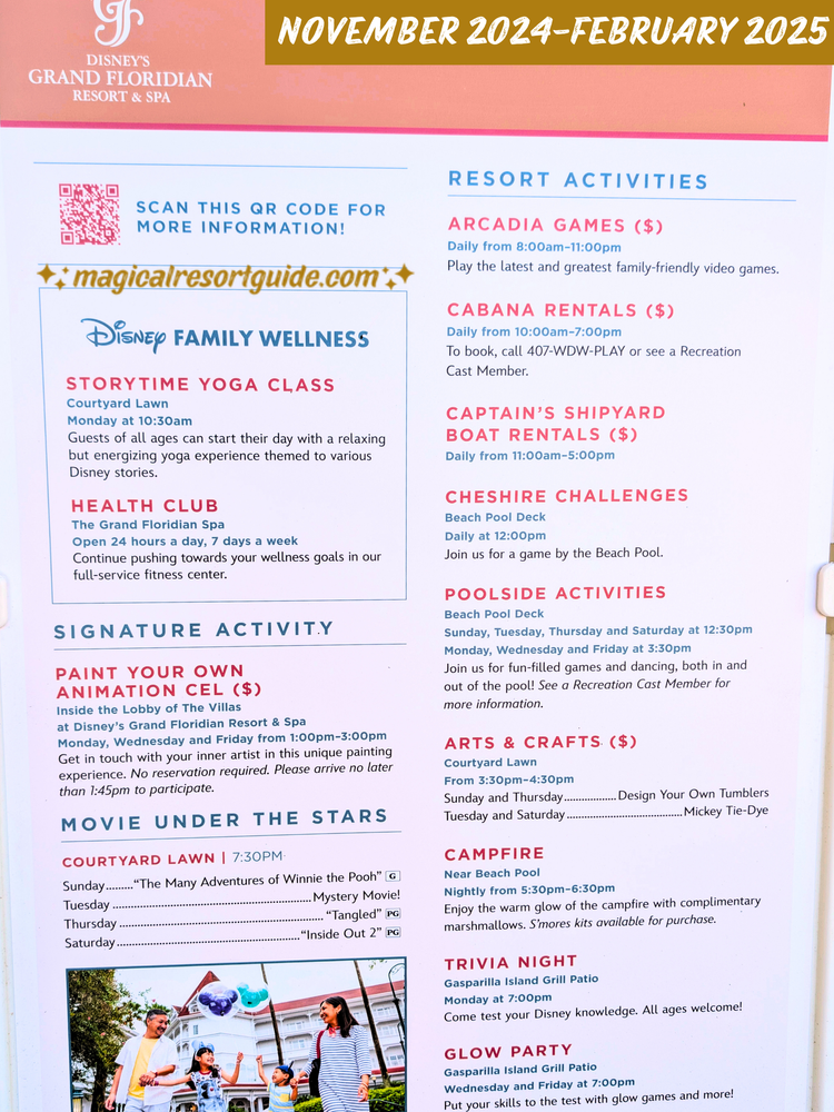 Disney's Grand Floridian Resort Recreation Activities — Magical Resort ...