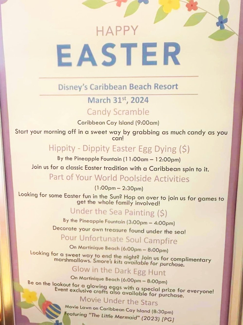 Easter Activities at Disney's Caribbean Beach Resort — Magical Resort Guide