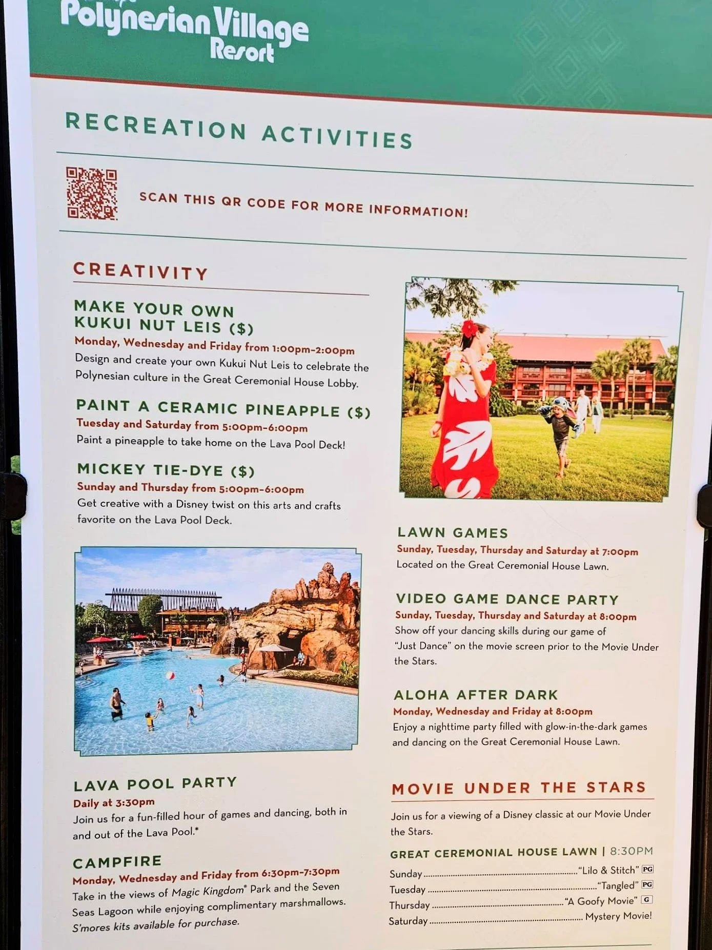 Disney's Polynesian Village Resort Recreation Activities — Magical ...