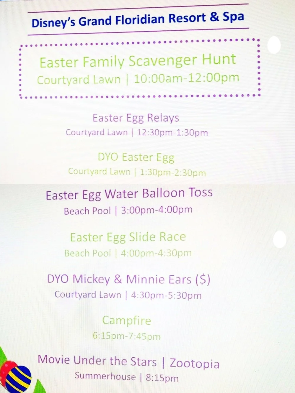 Easter Activities at Disney's Grand Floridian Resort — Magical Resort Guide