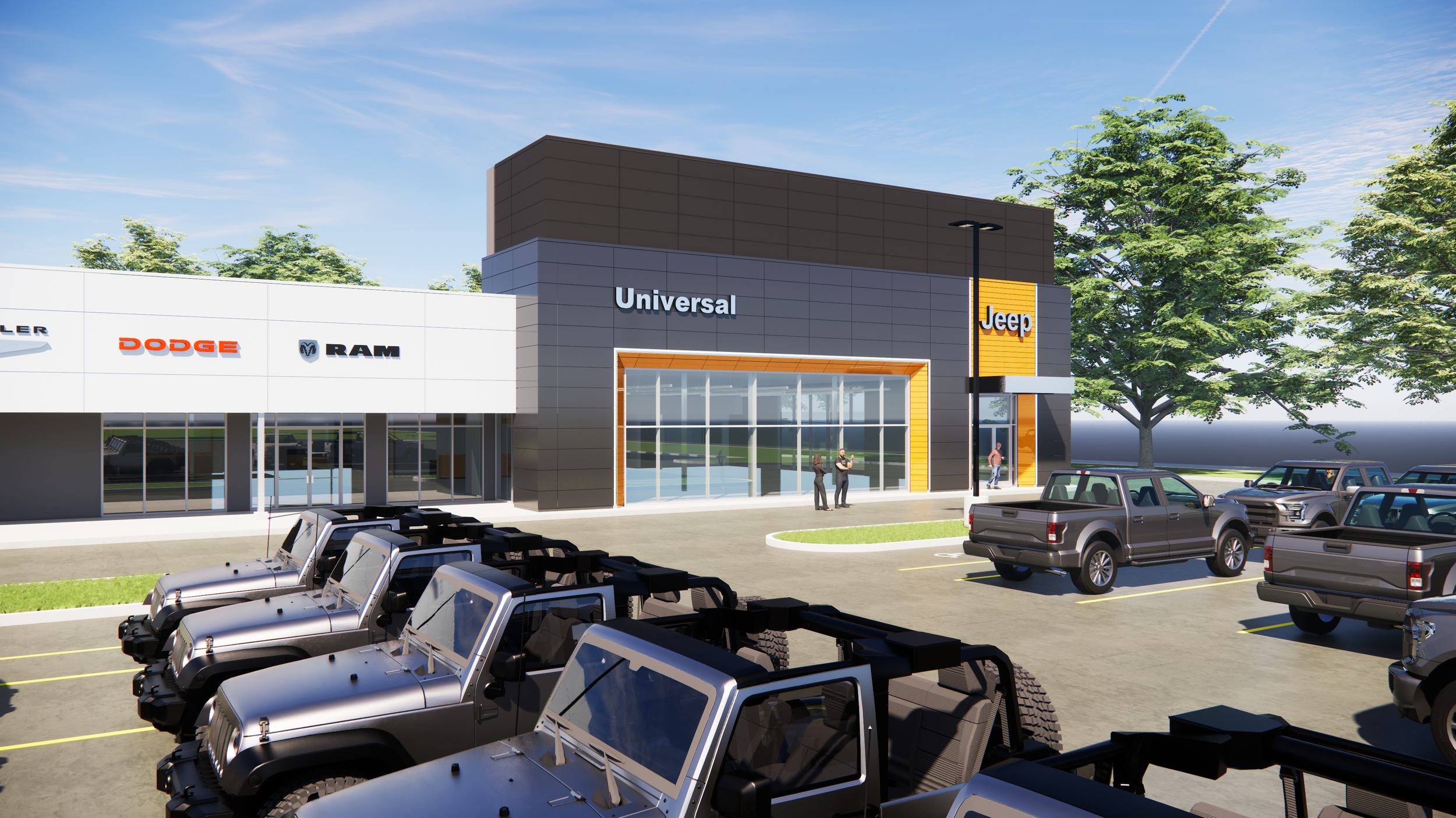 Universal CDR+J Odessa | Car Dealership | Car Showroom — B+A Architecture