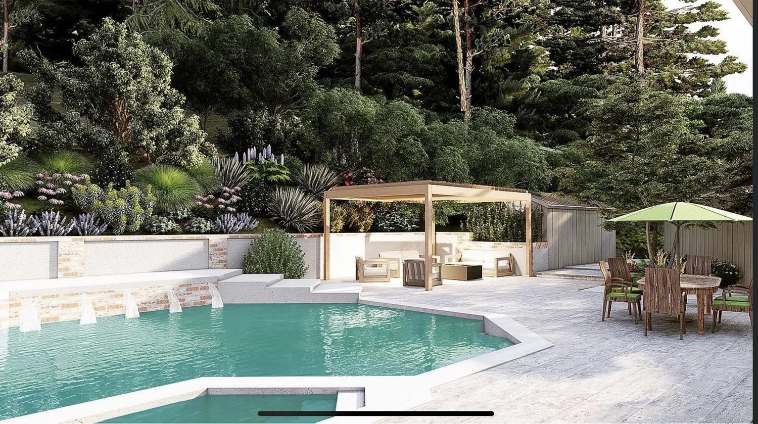 California Living at its finest: A backyard swimming pool oasis ...
