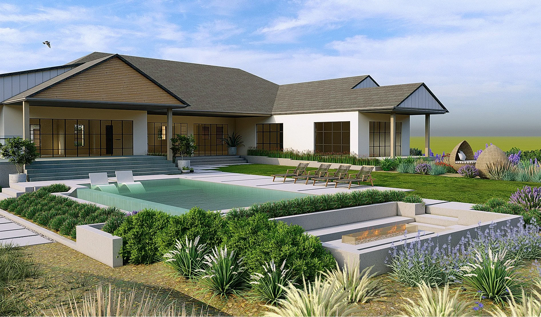 Luxury Farm House Landscape Design Santa Rosa, CA — Artistic Garden ...