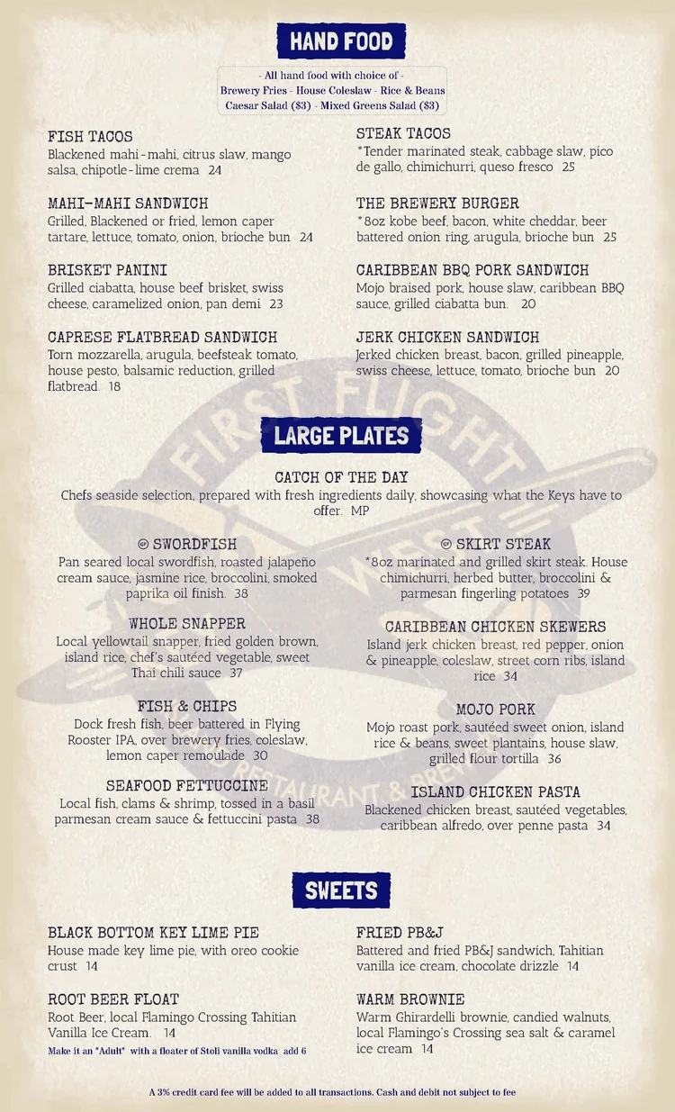 From The Kitchen — First Flight Island Restaurant & Brewery
