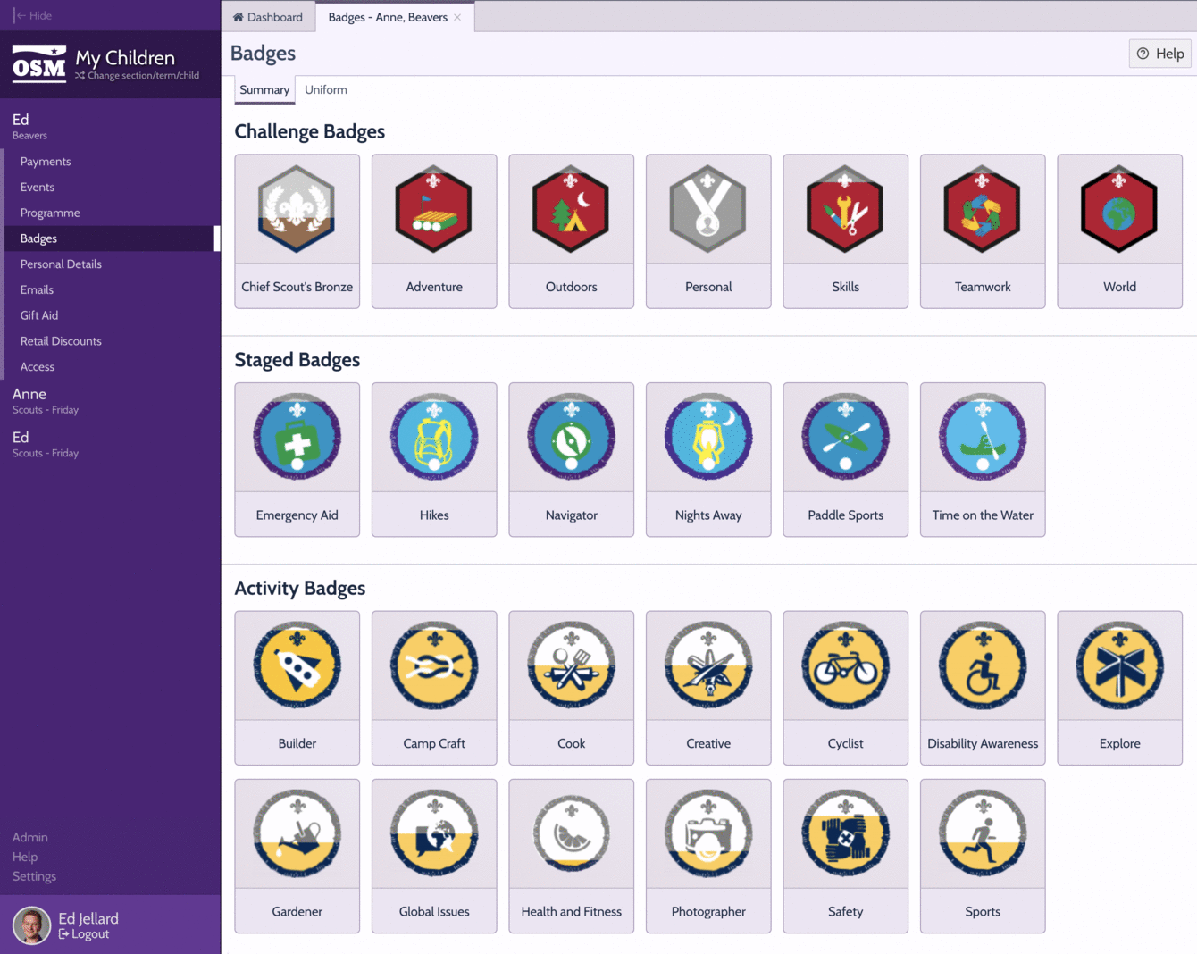 Online Scout Manager — 20th Sheffield Scouts