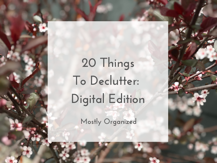 Digital Clutter - 20 Things to declutter — Mostly Organized