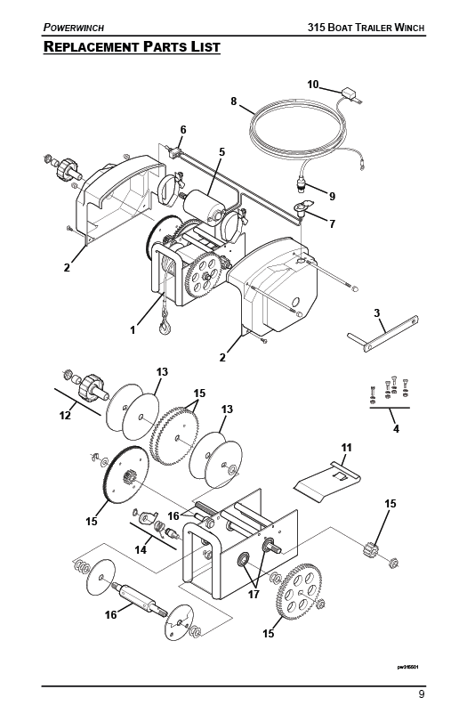 Model 315 Trailer Winch Manual | 12V Boat Trailer Winch | Powerwinch
