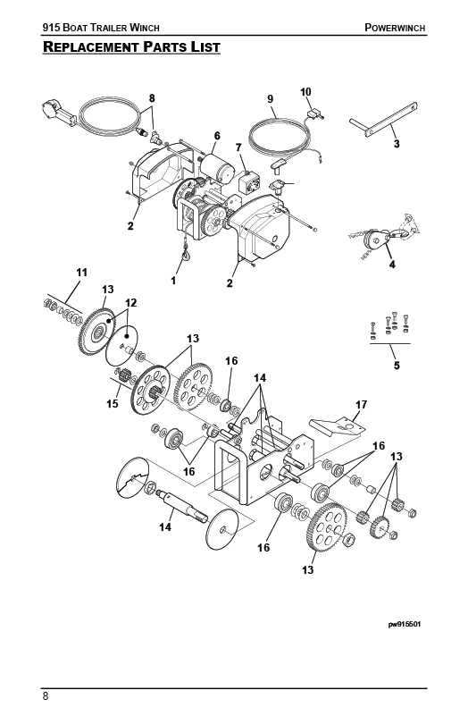 Model 915 Trailer Winch Manual | 12V Boat Trailer Winch | Powerwinch