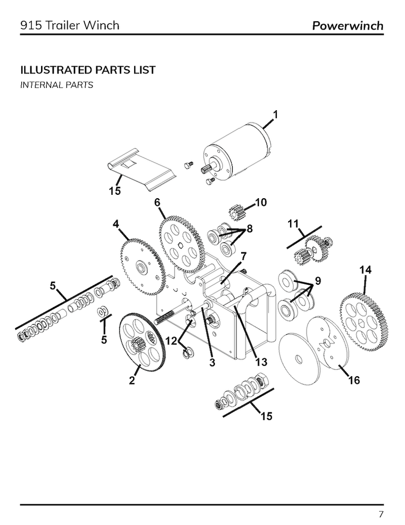 Model 915 Trailer Winch Manual | 12V Boat Trailer Winch | Powerwinch