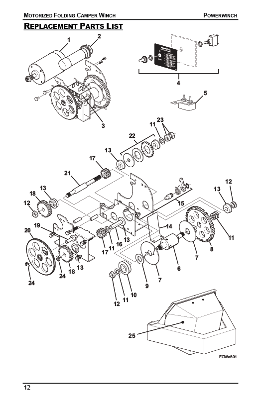 Motorized Folding Camper Winch Manual | 1200Ib Lift Capacity Winch ...