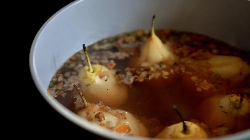 Radiance Tea-Poached Pear — Home Cafe Recipes