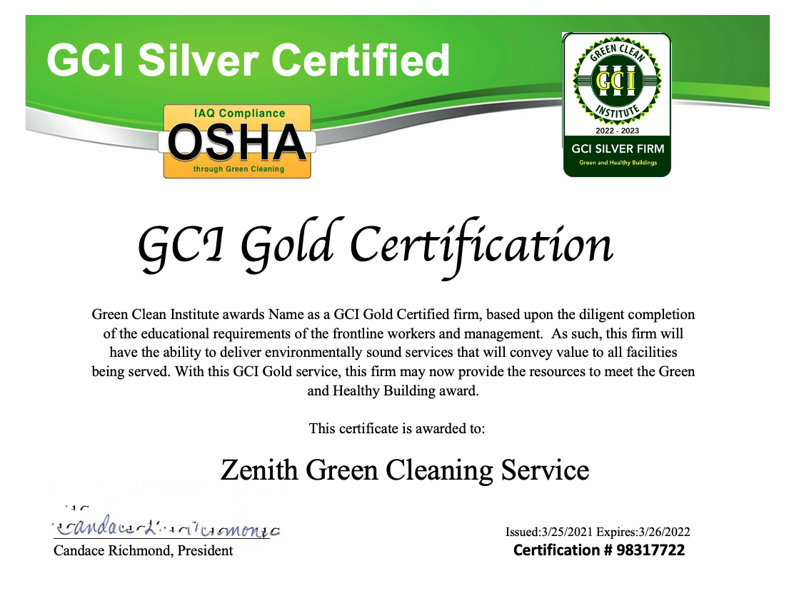 Green clean training — Green Clean Institute Professional Certification