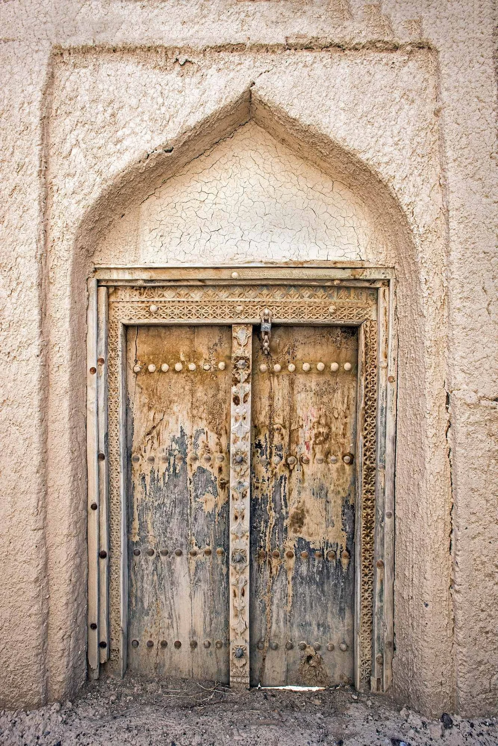 Carved and painted wooden doors were a common feature of Oman's pre ...
