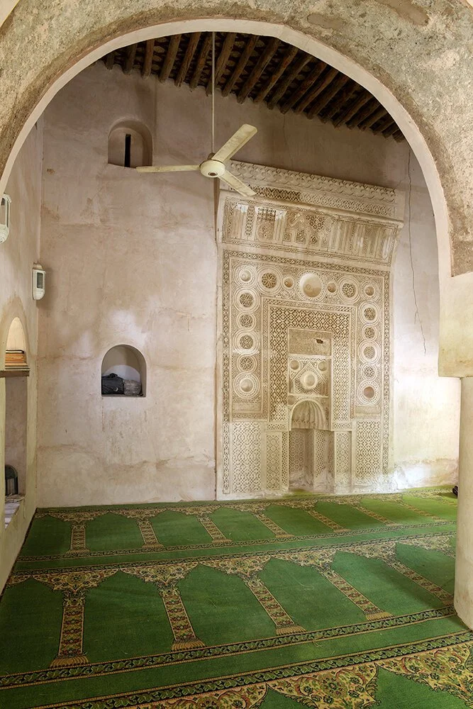 Carved stucco prayer niches in traditional Ibadi mosques mostly date ...