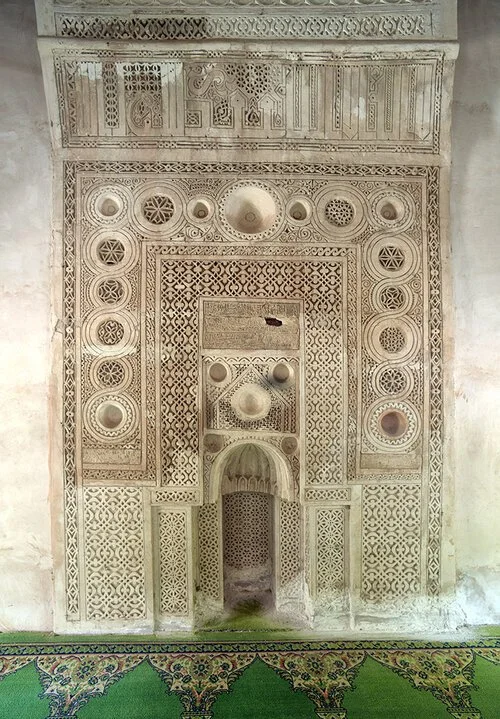 Carved stucco prayer niches in traditional Ibadi mosques mostly date ...