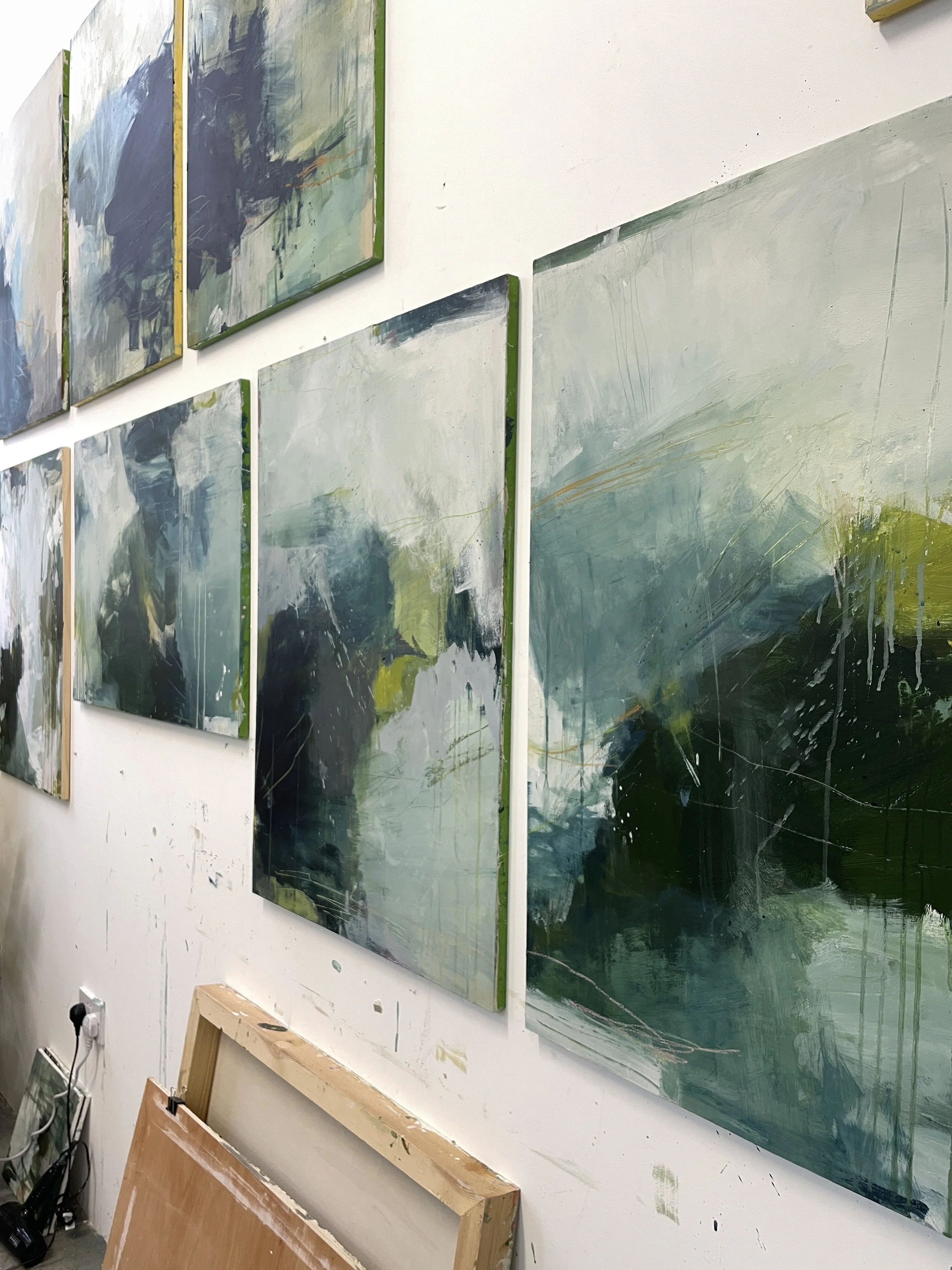 Suffolk abstract artist studio snippets — Emma Lock Art