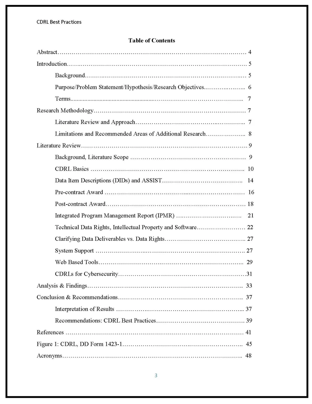 Contract Data Requirements List CDRL Best Practices — CMstat