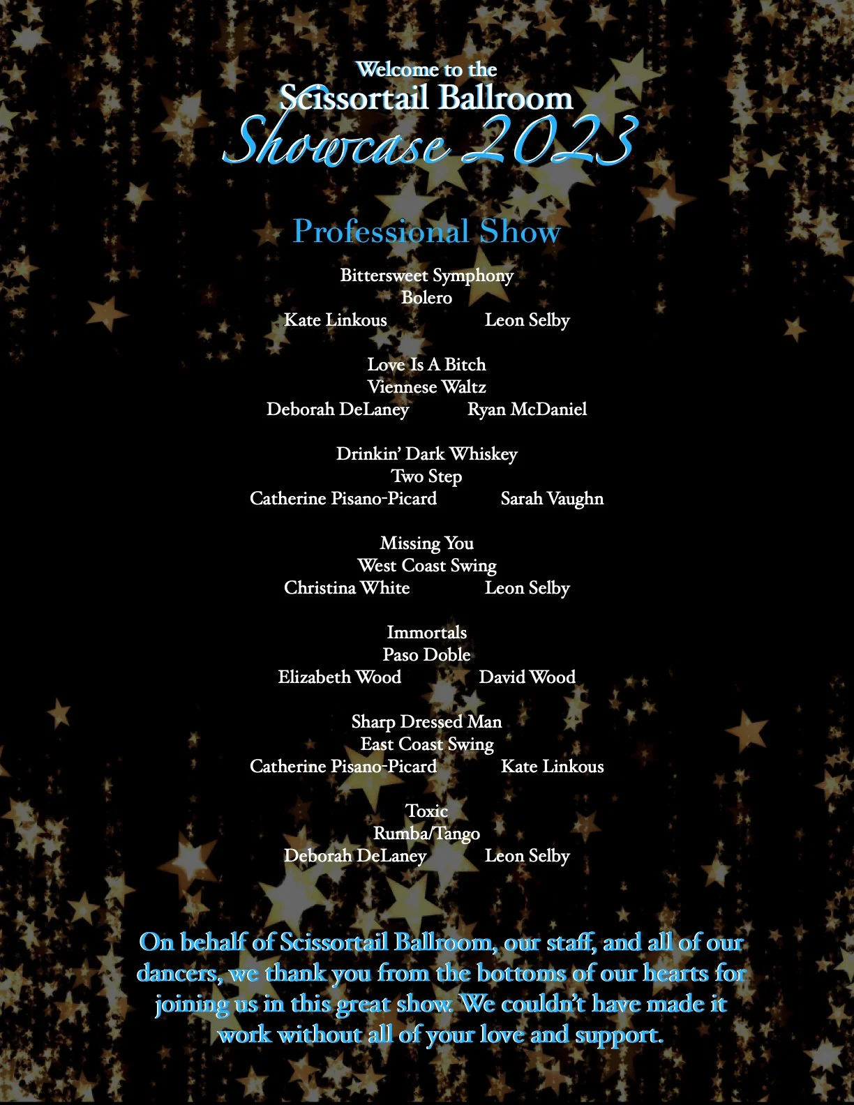 Showcase Program 2023 — Scissortail Ballroom