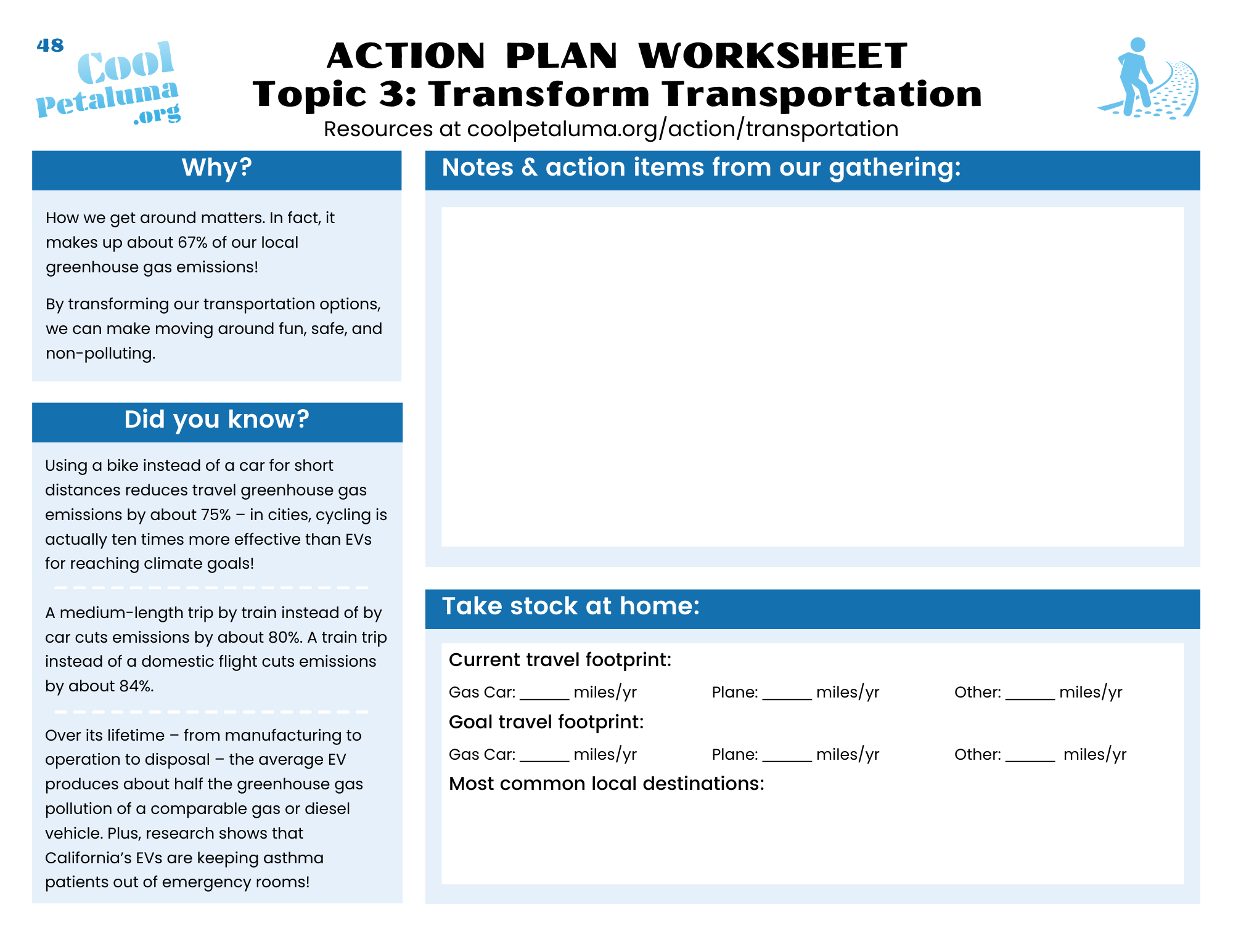 Topic 3: Transform Transportation — Cool Petaluma